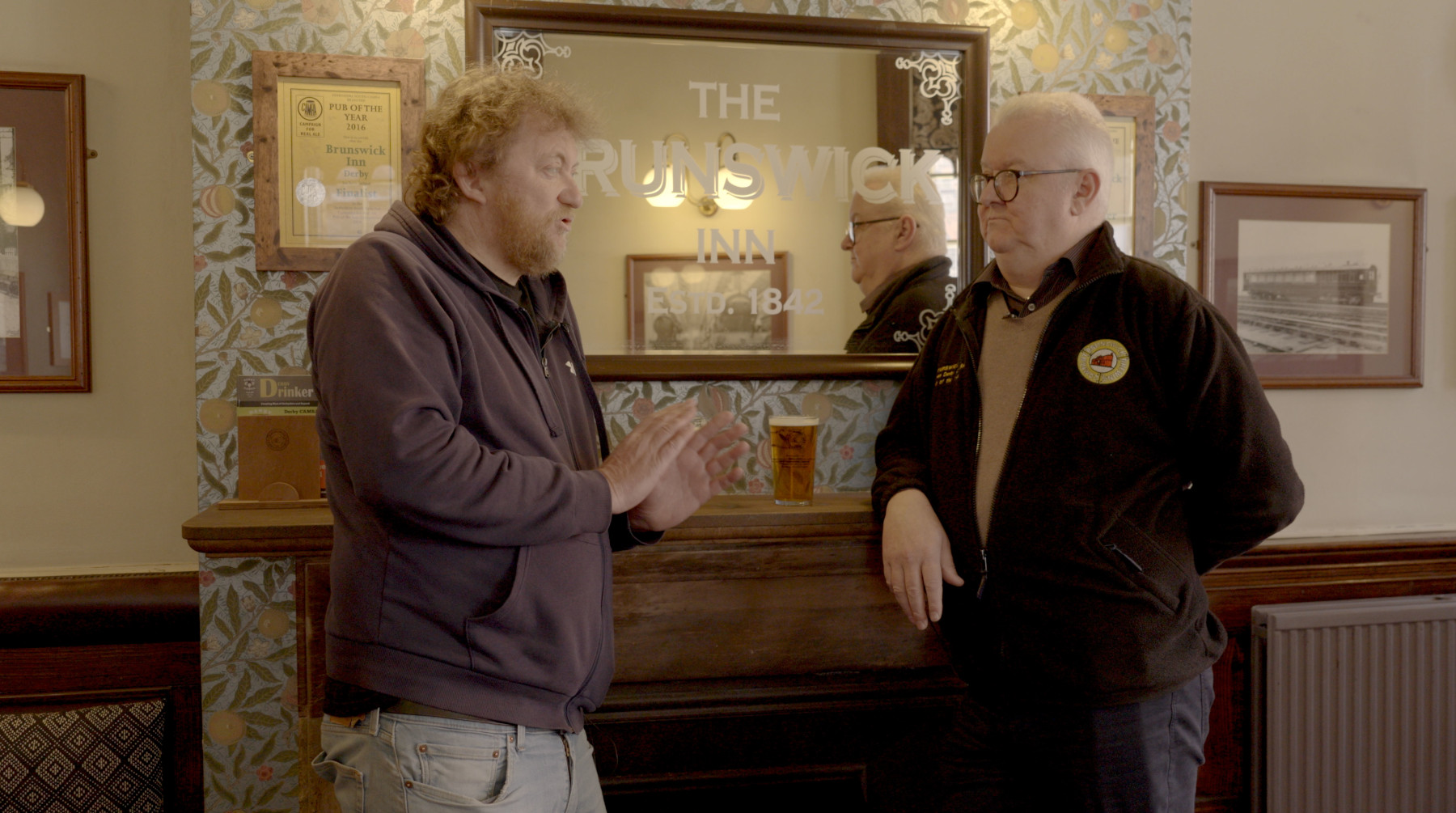 Pulling the Pint at the Brunswick Inn Derby - Travel Begins at 40